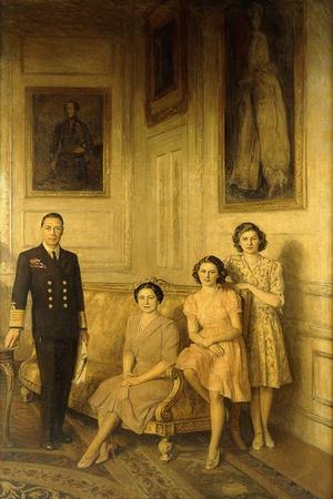 'The Royal Family: King George Vi, Queen Elizabeth and their Two ...