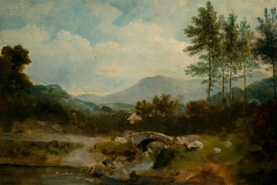 'Grange Bridge in Borrowdale, Cumberland, C.1815 (Oil on Millboard ...