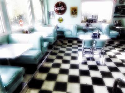 'Classic American Diner Interior' Photographic Print - George Oze | Art.com