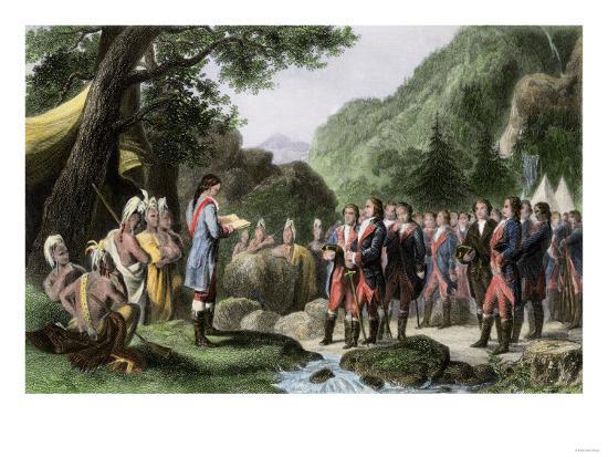 George Washington Leading His Soldiers in Prayer in Camp During the ...