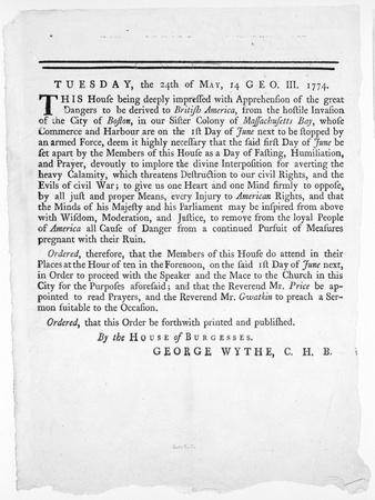 'Wythe: Broadside, 1774' Giclee Print - George Wythe | Art.com
