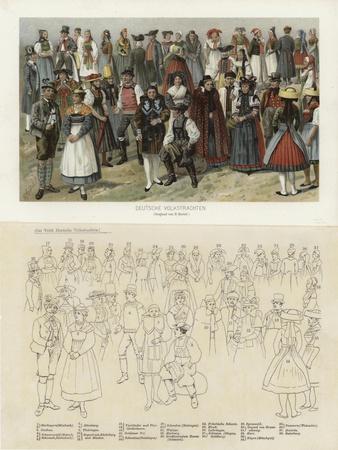 German Folk Costumes Giclee Print | Art.com