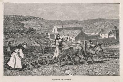 'German Monks Farming' Art Print | Art.com