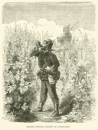 German Outpost Station in Champagne, September 1870 Giclee Print | Art.com