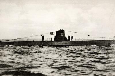 German Submarine U-8, a Type Iib U-Boat of the German Kriegsmarine ...