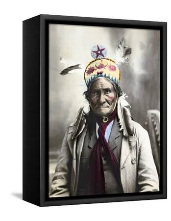 'Geronimo (1829-1909)' Framed Stretched Canvas Print | Art.com