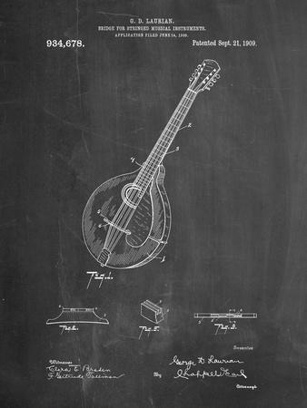 'Gibson Mandolin Bridge Patent' Art Print - Cole Borders | Art.com