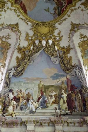 Detail from the Ceiling Fresco, Emperor's Hall Kaisersaal, Wuerzburg ...