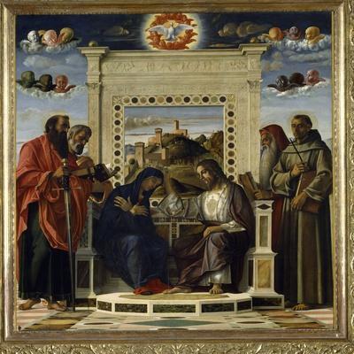 Coronation of the Virgin with Ss. Paul, Peter, Jerome and Francis of ...