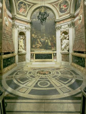 'Interior View of the Octagonal Chigi Chapel, Begun by Raphael in 1513 ...