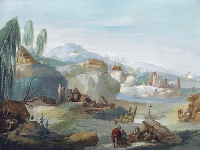 'Landscape with Scenes from the Latin Epic Poem the Thebaid' Giclee ...