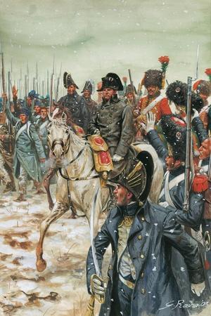 Long Live the Emperor! Emperor Napoleon I (1769-1821) a Horse Surrounds ...
