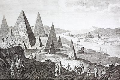 'Gizeh, the Nile and Pyramids in a Fanciful 18th Century Engraving ...