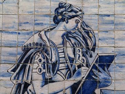 'Glazed Tiles in the Palace of the Marquesses of Fronteira, Portugal ...