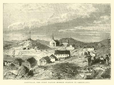 'Godthaab, the First Danish Mission Station in Greenland' Giclee Print ...