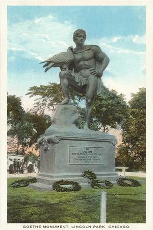 'Goethe Monument, Chicago, Illinois' Art Print | Art.com