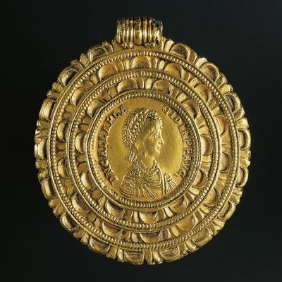 Gold Coin Mounted as Pendant for Byzantine Princess Galla Placidia ...