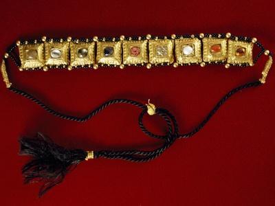 'Gold Navaratna Diadema with Nine Stones Set in Gold Symbolizing ...