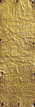 'Gold Plate with Inscription Dedicated to Goddess Astarte, from Pyrgi ...