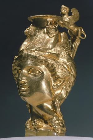 'Gold Rhyton in the Shape of a Woman's Head' Giclee Print | Art.com