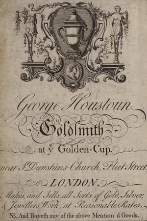 'Goldsmiths and Silversmiths, George Houstoun, Trade Card' Giclee Print ...