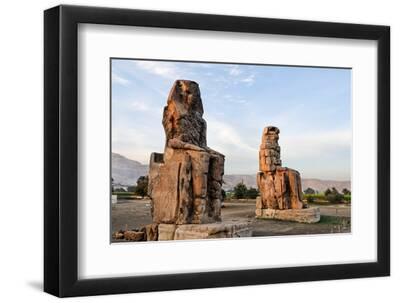 'Colossi of Memnon, massive stone statues of Pharaoh Amenhotep III in ...
