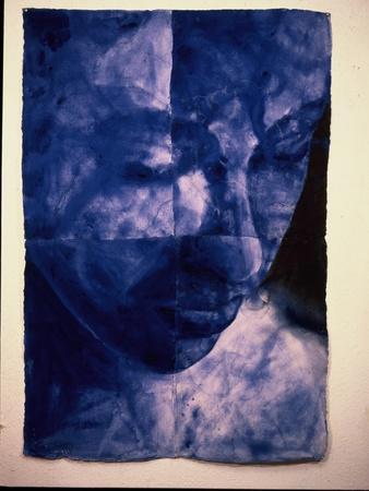'Blue Head 2, 1998 (Watercolour on Rag Paper)' Giclee Print - Graham ...