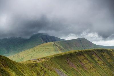 'Fan y Big, Cribyn and Pen y Fan viewed from the south east, UK ...