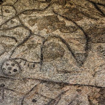 'Granite Boulder, Native American Petroglyphs, Writing Rock, North ...