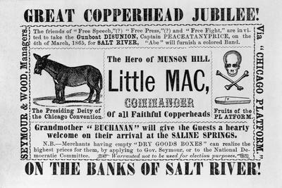 'Great Copperhead Jubilee! Anti-Democratic Party Political Cartoon ...