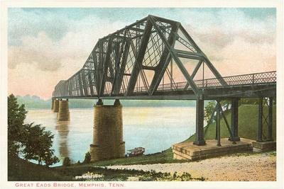 'Great Eads Bridge, Memphis, Tennessee' Art Print | Art.com