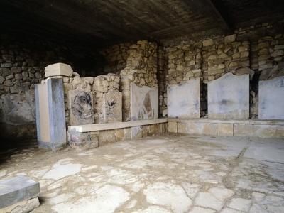 'Greece, Crete, Phaistos, Hagia Triada, Room with Alabaster Walls ...