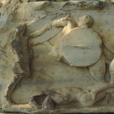 'Greece, Delphi, Frieze of Lucius Aemilius Paullus, Detail BC' Giclee ...