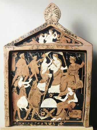 'Greek Civilization, Red-Figure Pottery, Pinax Depicting Ritual, Ex ...