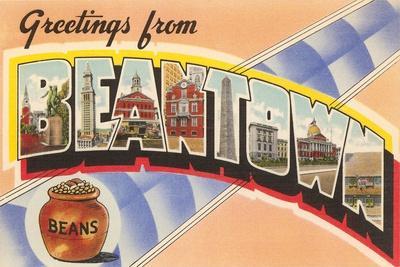 'Greetings from Beantown' Art Print | Art.com