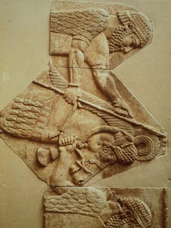 Guard, Horse and Stable, Details from Relief from Sargon Palace in ...