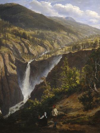 Rjukan waterfall, 1830 Giclee Print - Gunnar Berg | Art.com