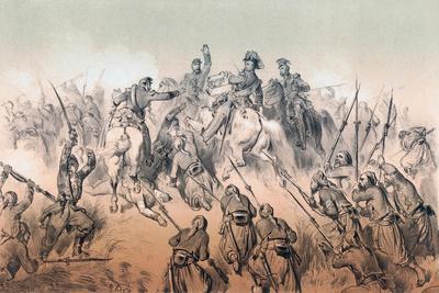'The Battle of Palestro, 19Th Century (Engraving)' Giclee Print ...