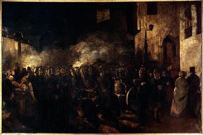 'Fire Fighters Running a Fire Painting by Gustave Courbet (1819-1877 ...