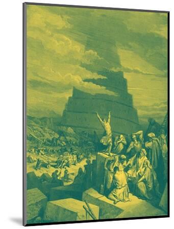 The Confusion of Tongues (Tower of Babel) - Bible Mounted Giclee Print ...