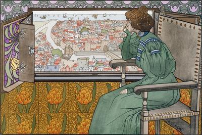 'Contemplation, from 'L'estampe Moderne', Published Paris 1897-99 ...