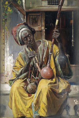 Fumeur De Pipe a Eau (Narghile) (The Water-Pipe Smoker) Peinture De ...