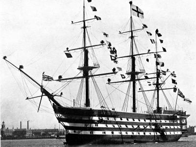 'H.M.S. Victory Flying the Famous Signal on 21 October 1905 ...