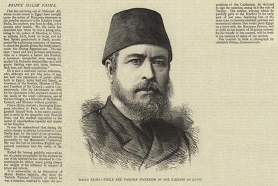 'Halim Pasha, Uncle and Possible Successor of the Khedive of Egypt ...