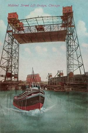 Halsted Street Lift Bridge, Chicago, Illiniois Art Print | Art.com