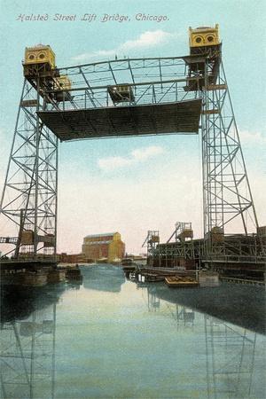 Halsted Street Lift Bridge Art Print | Art.com