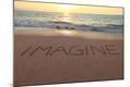 'Imagine Written in the Sand on a Sunset Beach.' Photographic Print ...