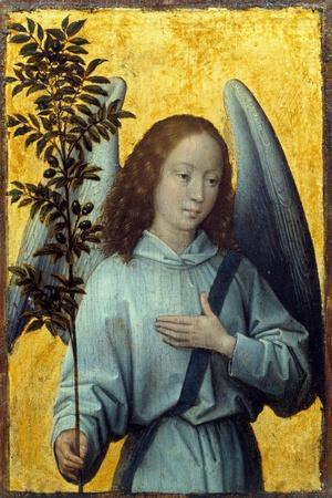'Angel Holding an Olive Branch Painting by Hans Memling (1435-1494) (Ec.Flam.) 15Th Century Sun ...
