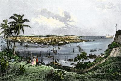 'Harbor of Havana, Cuba, in the 1800s' Giclee Print | Art.com