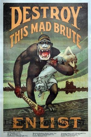 'US Military Ww1 Recruitment Campaign Destroy this Mad Brute - Enlist ...